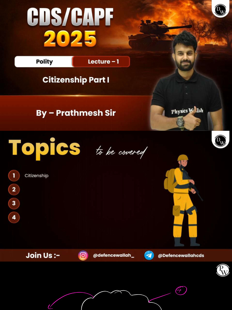 Citizenship 01 - Class Notes | PDF