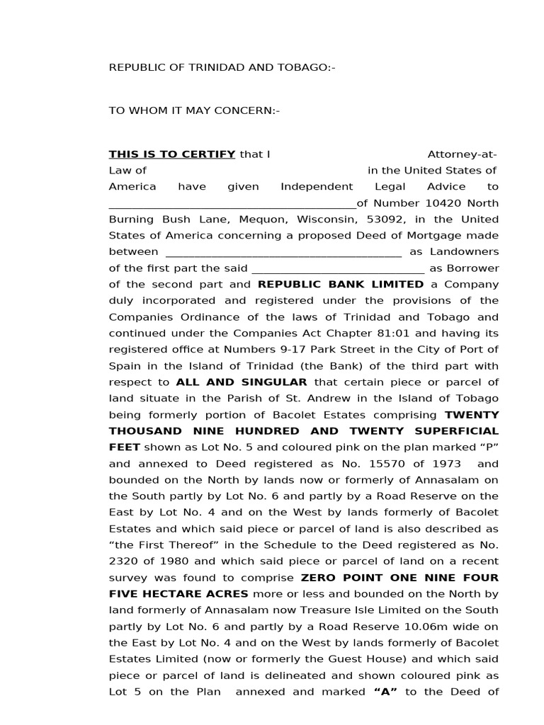 Blank Ila | PDF | Mortgage Law | Land Lot