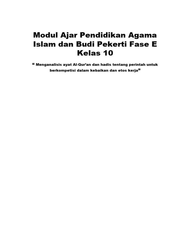 Etos Kerja | PDF