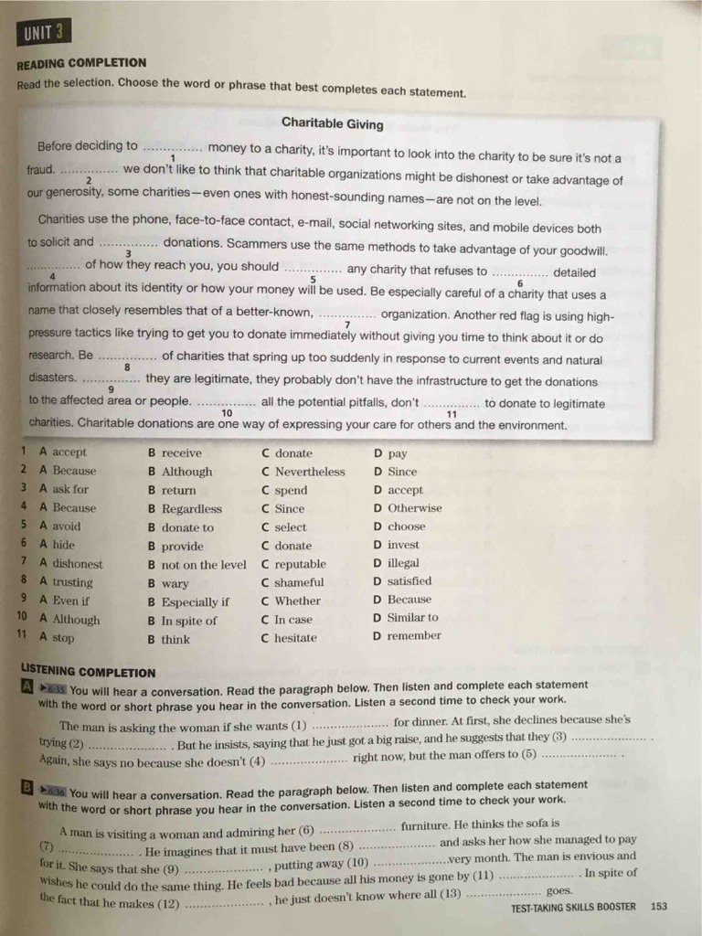 Summit 1 (3rd Edition) - Tests - Unit 3 | PDF