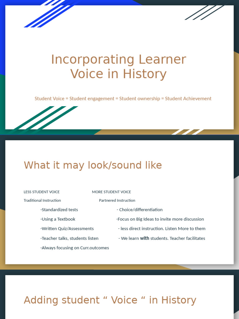 Enhancing Student Voice in History | PDF