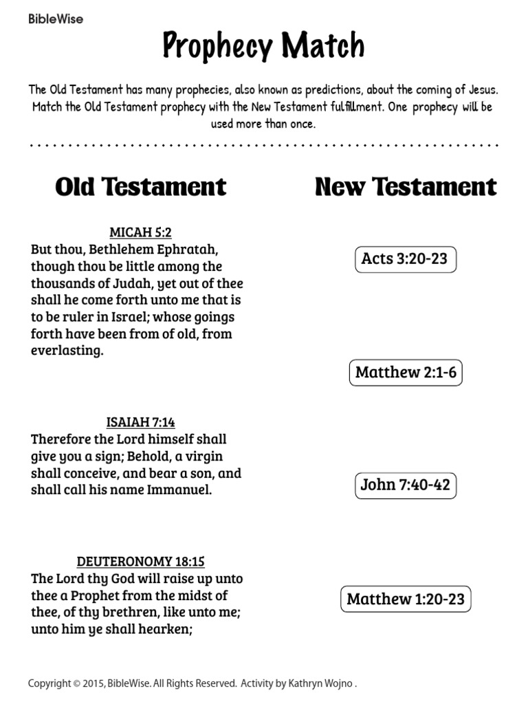 Old Testament Prophecies of Jesus | PDF