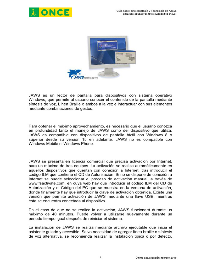 Jaws | PDF | Microsoft Windows | Hardware de la computadora