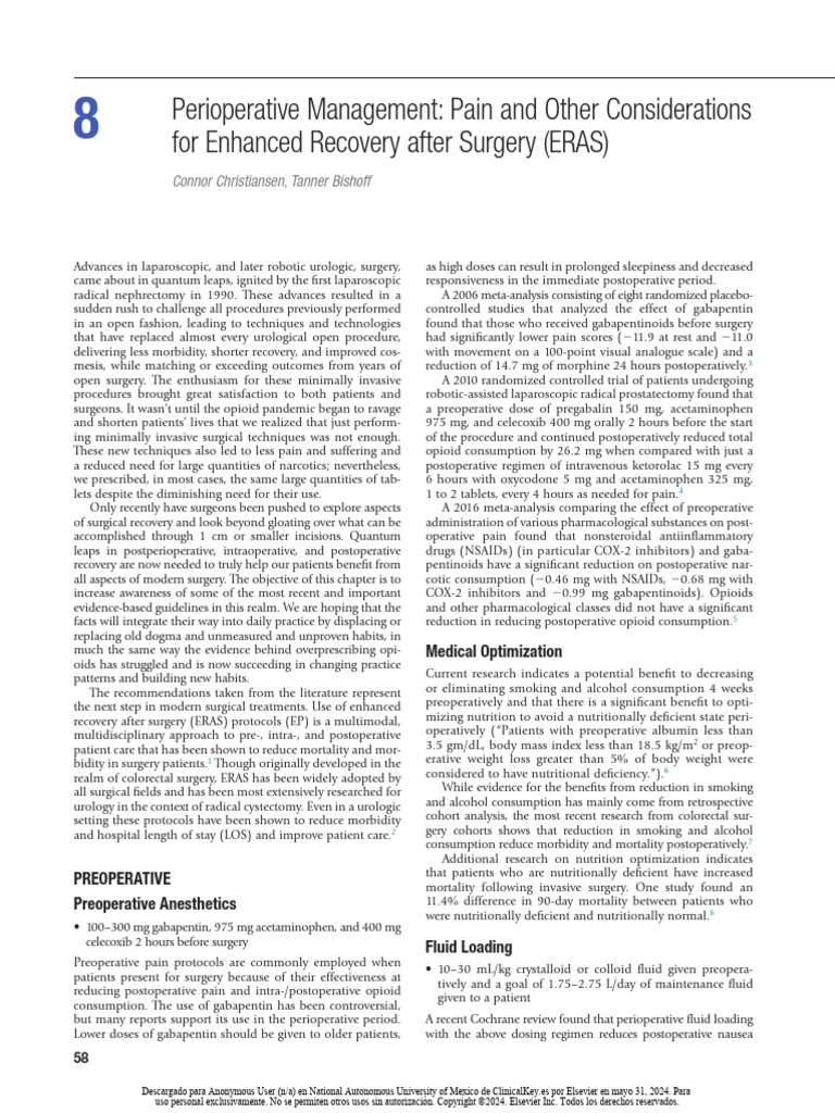14.-Perioperative management: Pain and other considerations for ...