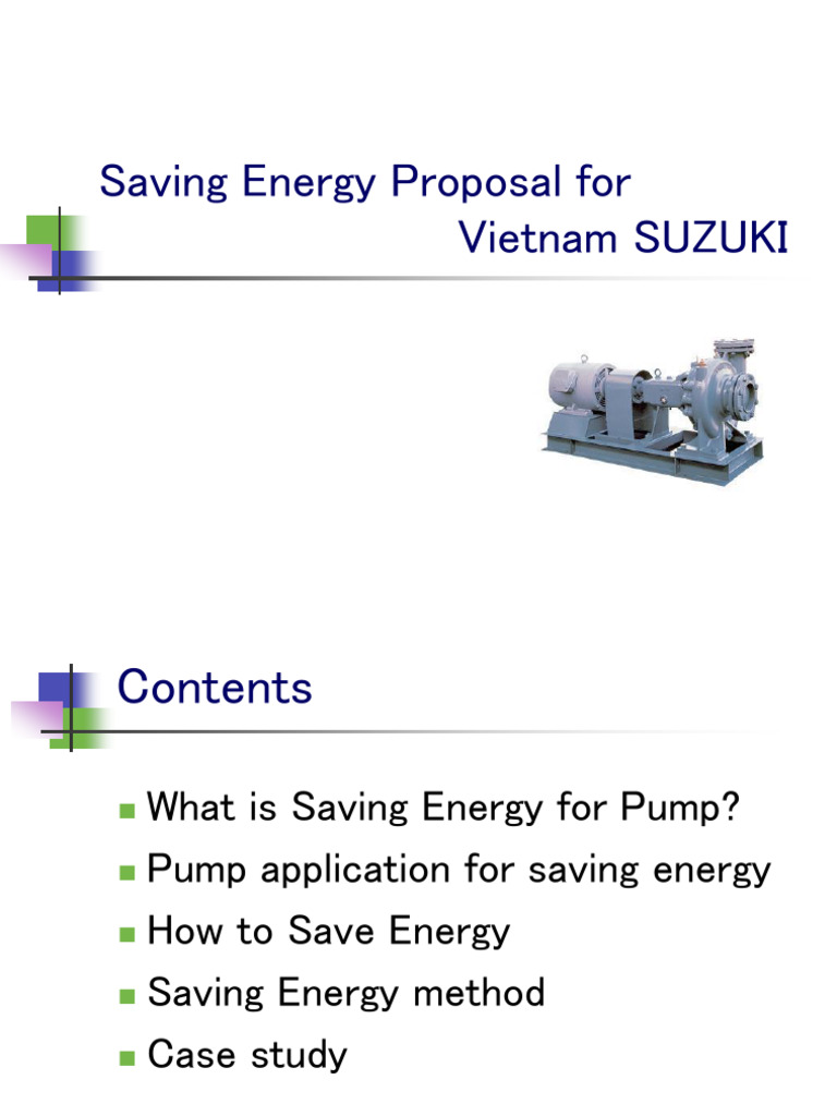 (E) Saving Energy Proposal Rev 2 | PDF | Pump | Energy Conservation