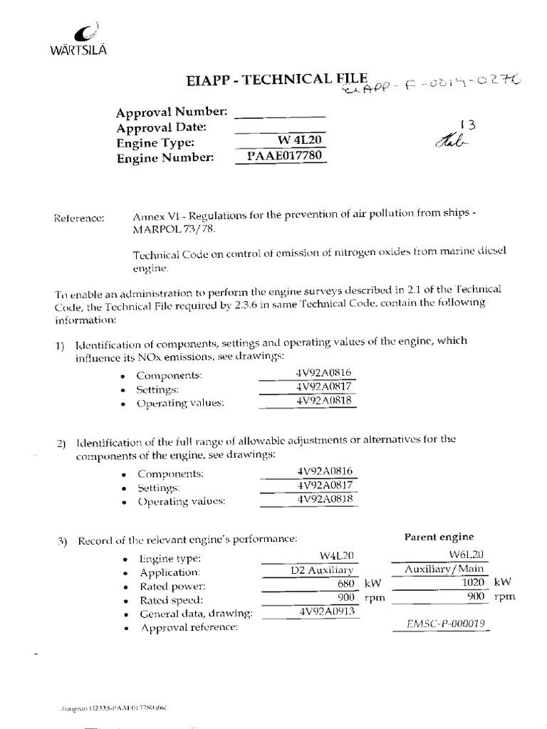 NOx TECHNICAL FILE AE2 | PDF