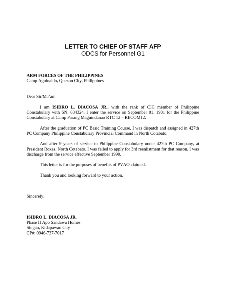 Request for PVAO Benefits by Veteran | PDF