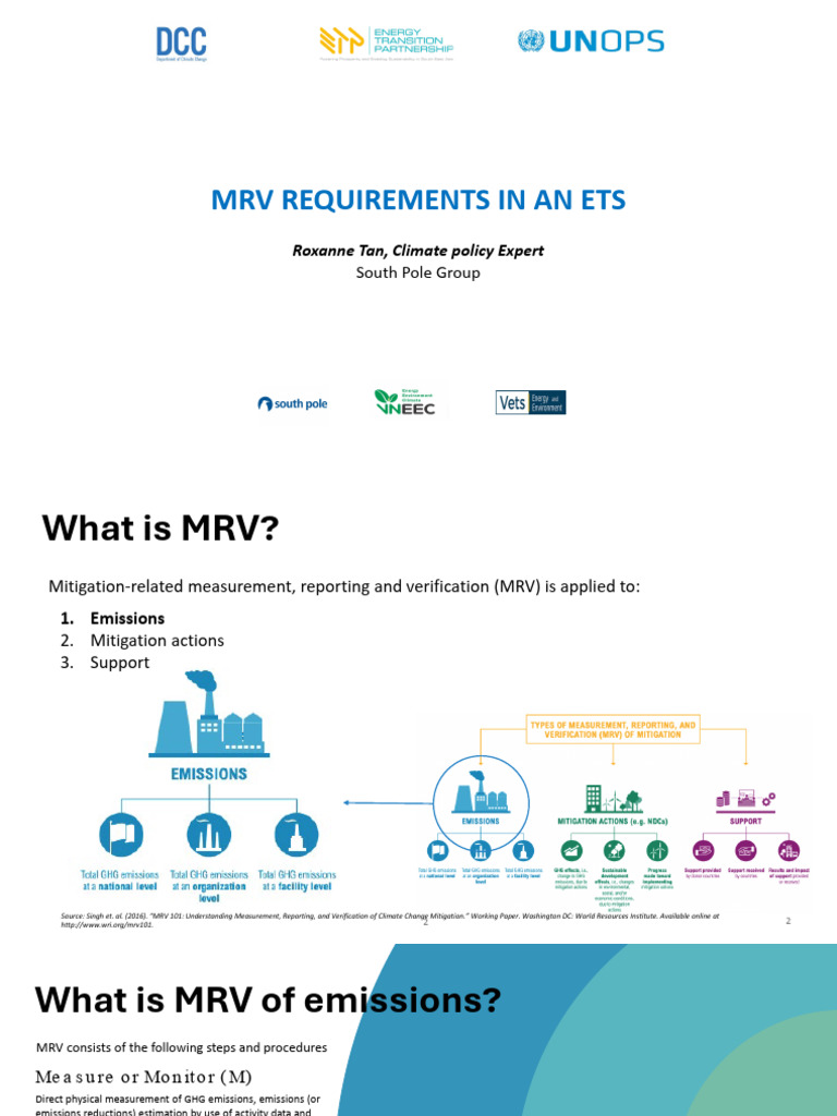 MRV Requirements in An ETS - Roxanne - EN | PDF | Climate Change Mitigation | Verification And ...