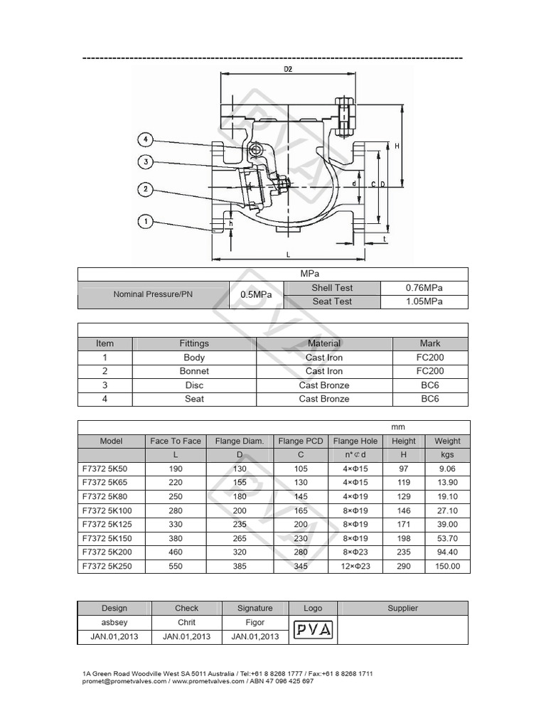 JISF7372 5K Cast Iron Check Valve | PDF | Valve | Mechanical Engineering