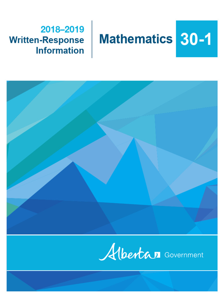 22000 Math 30-1 Diploma Written Response Info ( AB Ed )1 | PDF ...