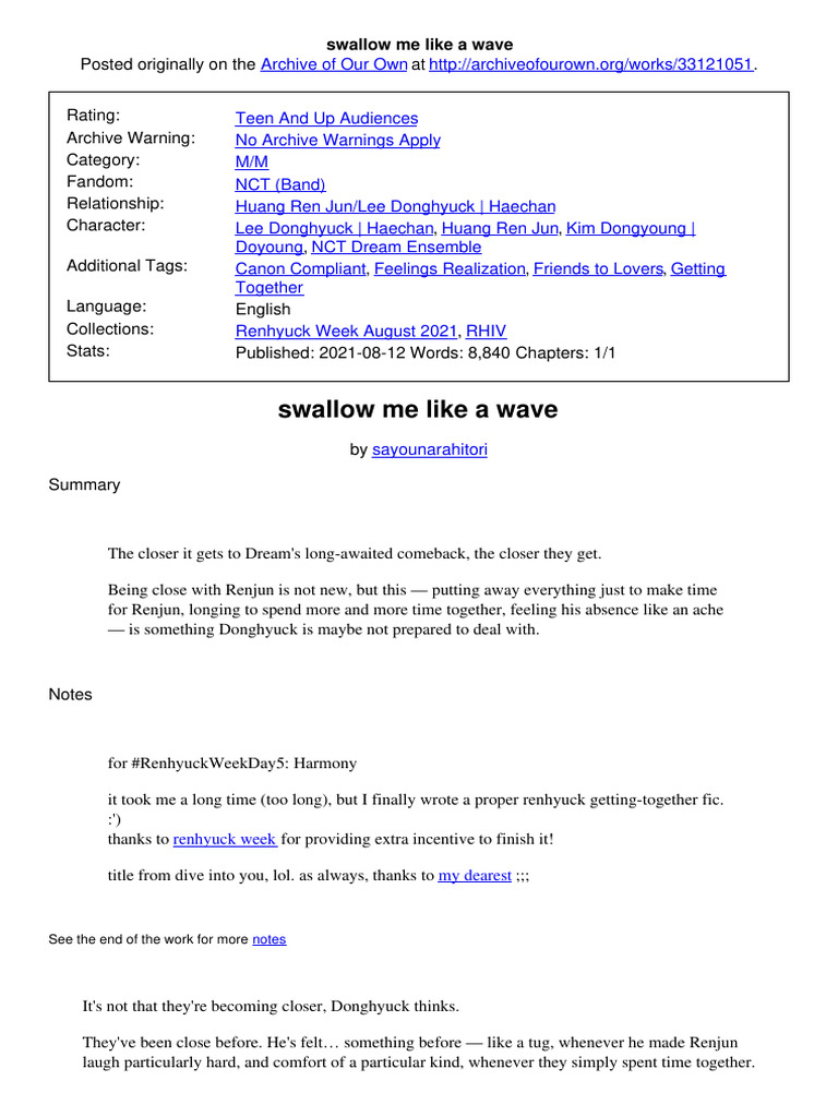 swallow me like a wave | PDF