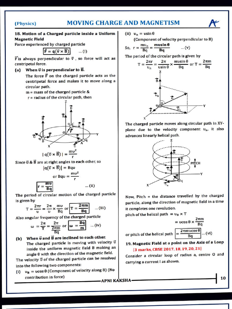 Charged Particle Motion in Magnetic Fields | PDF | Physics | Mechanics