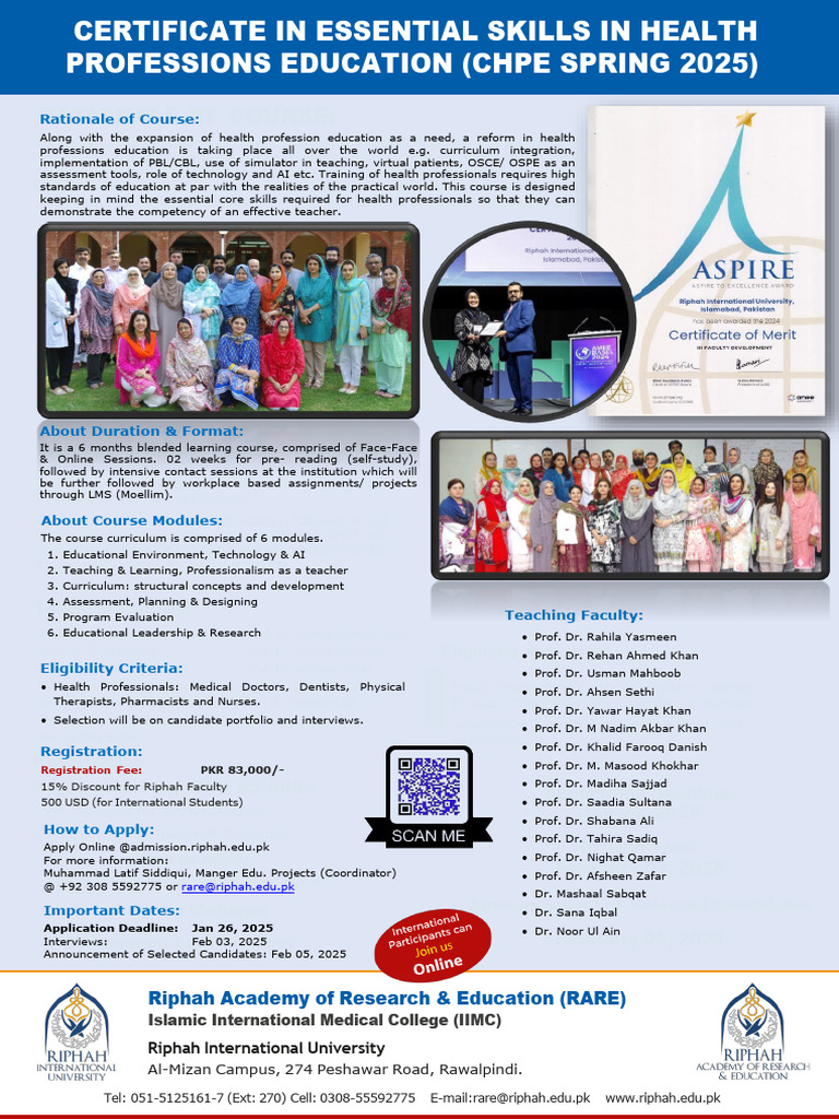 CHPE 2025 Sping Flyer | PDF | Teaching | Learning