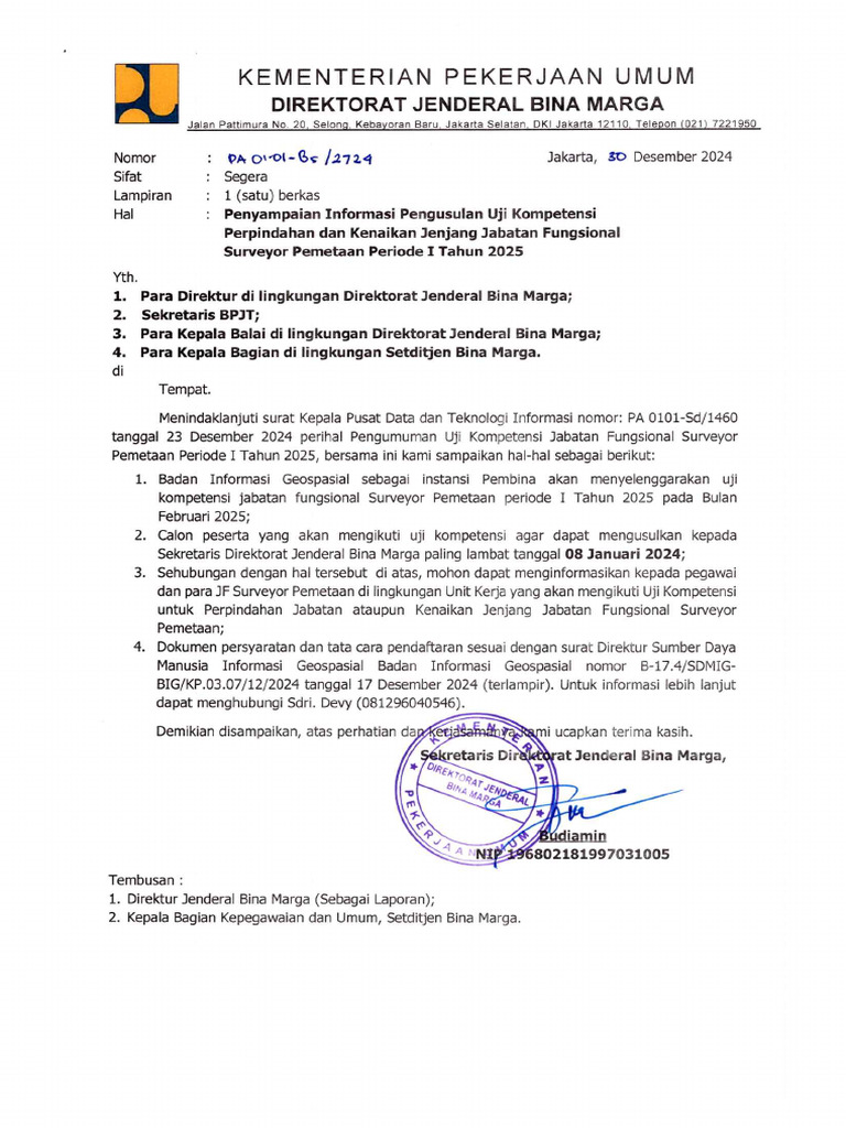Penyampaian Ujikom Surta 2025 | PDF