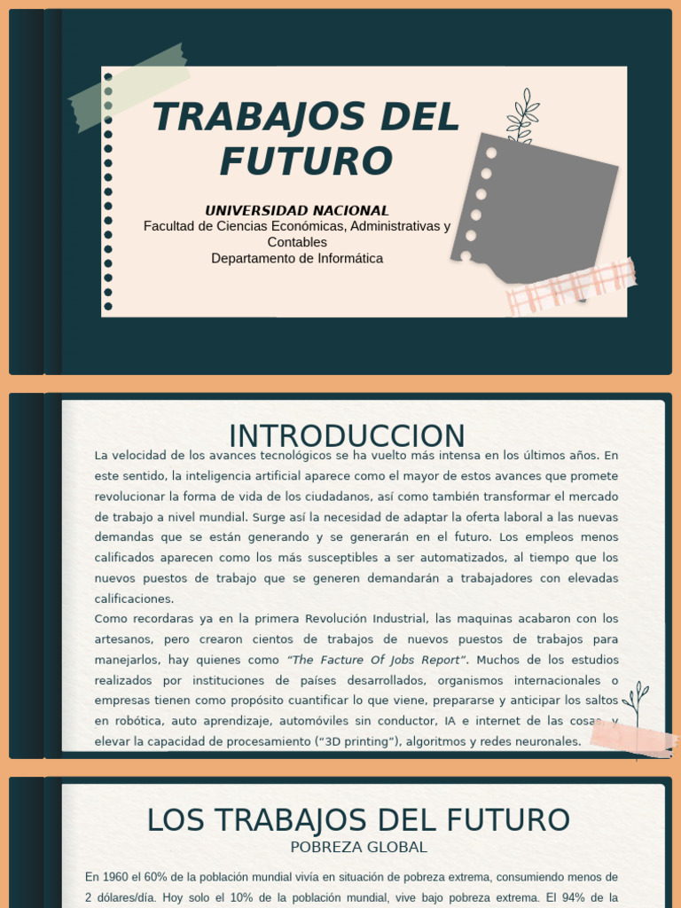Trabajos del Futuro y Tecnología Laboral | PDF | Inteligencia ...