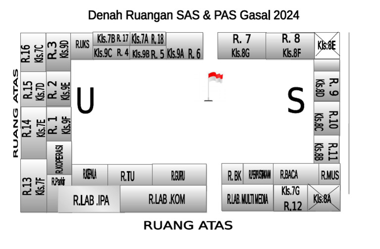 Denah Ruangan SAS Dan PAS 2024 | PDF