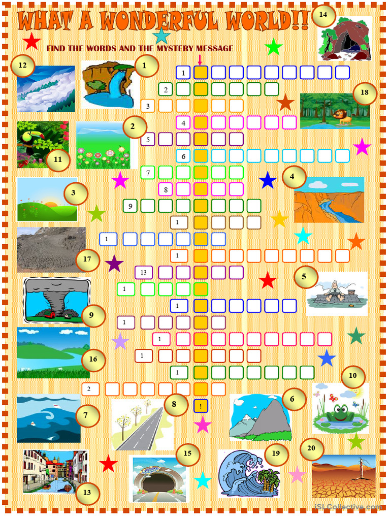 Nature's Wonders - Crossword Puzzle | PDF