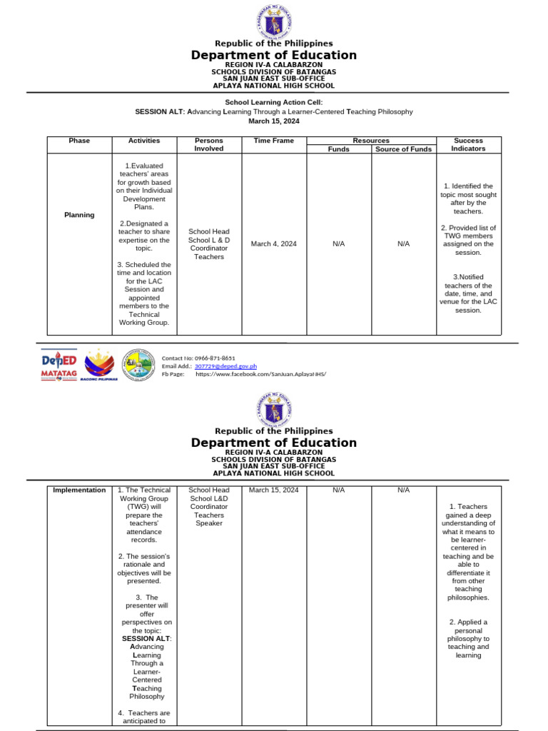 Session ALT-SLAC 4-Training Proposal | PDF | Intelligence | Behavior Modification