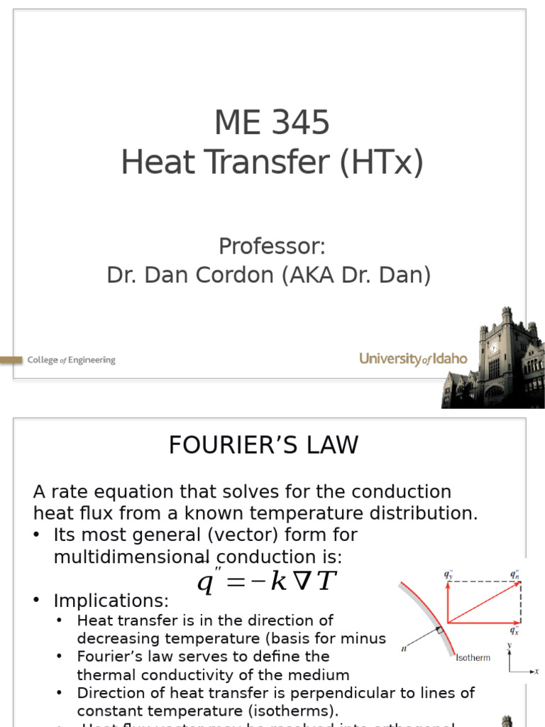 Lecture 05 - The Heat Equation | PDF | Thermal Conduction | Heat