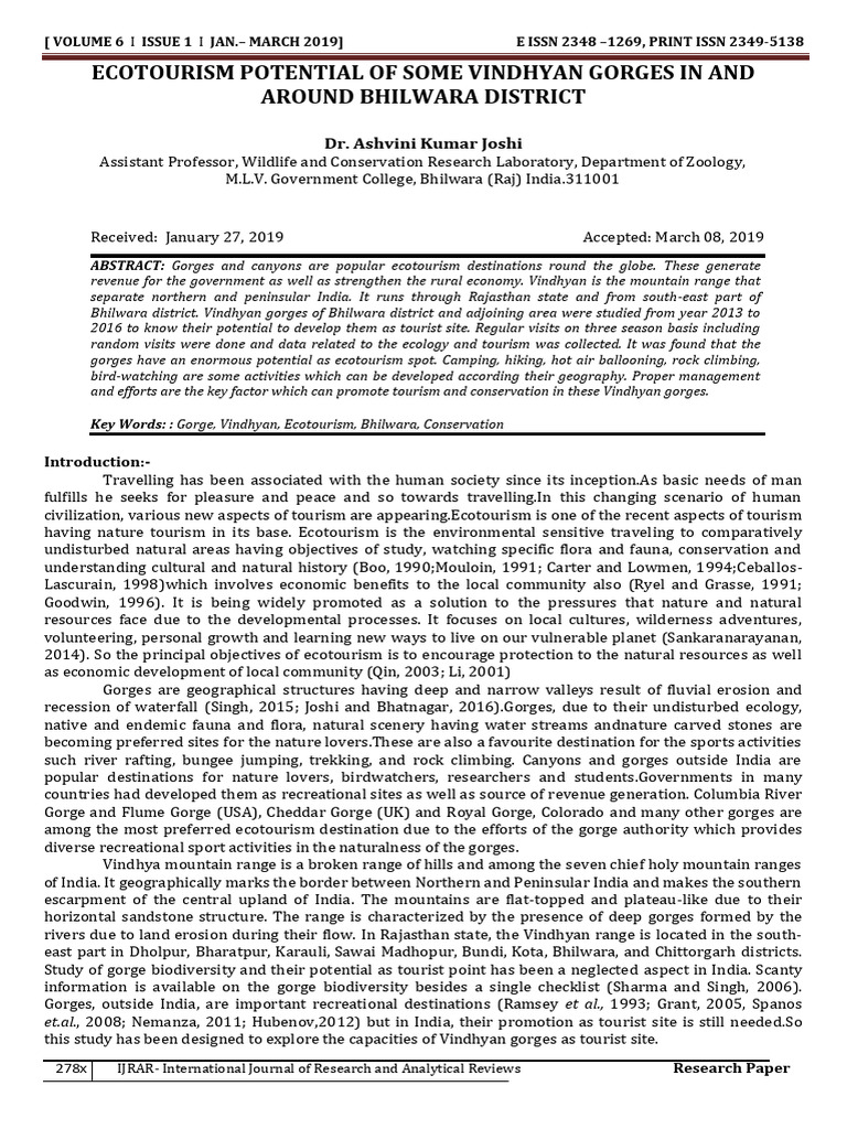 IJRAR Paper | PDF | Biodiversity | Habitat