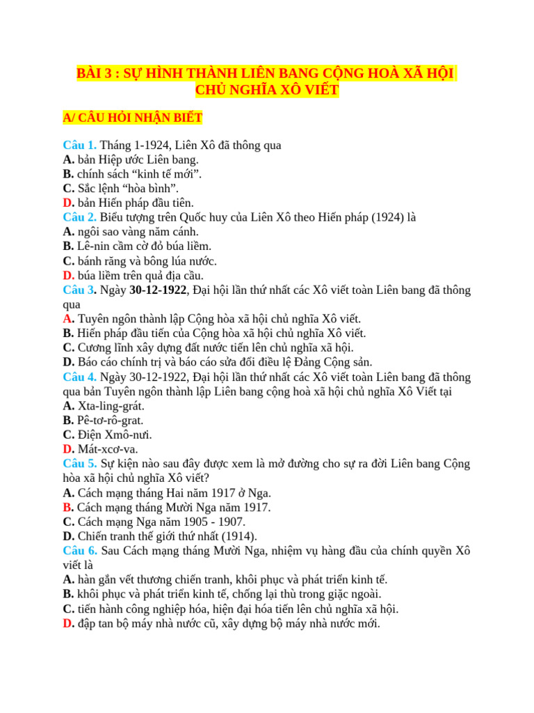 S Ck1 Dap an 1.Docx; Filename= UTF 8''Sử Ck1 Dap an 1(2) | PDF