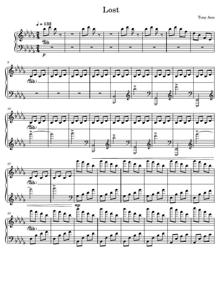 Lost Tony Ann Sheet Music PDF | PDF