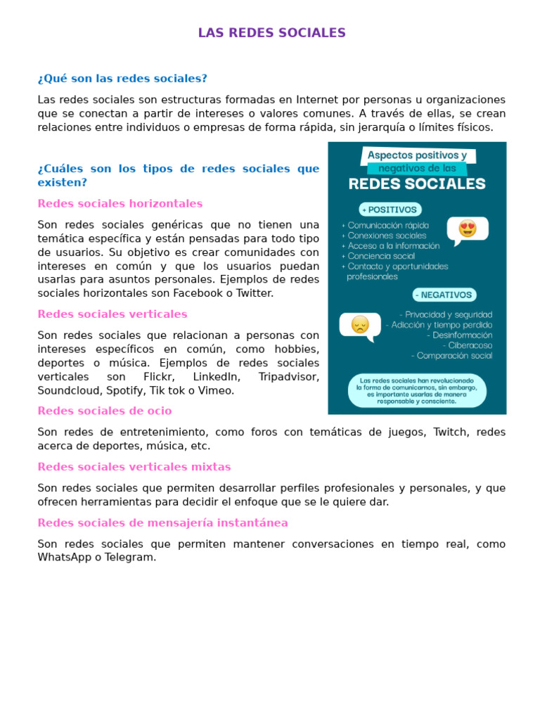 Las Redes Sociales | PDF