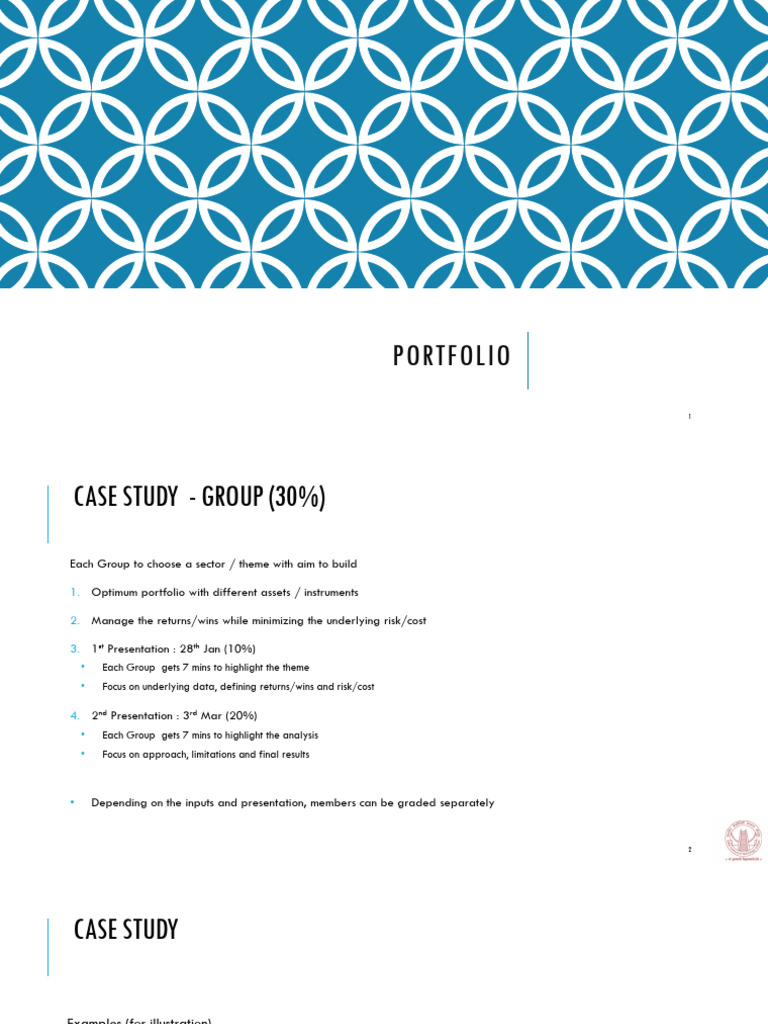 Portfolio Management Case Study Guide | PDF