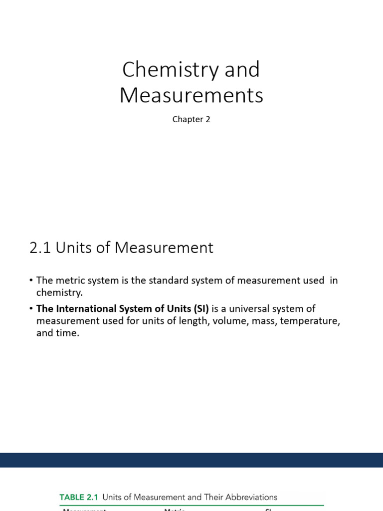 Chemistry Measurements: Units & Figures | PDF | Significant Figures ...