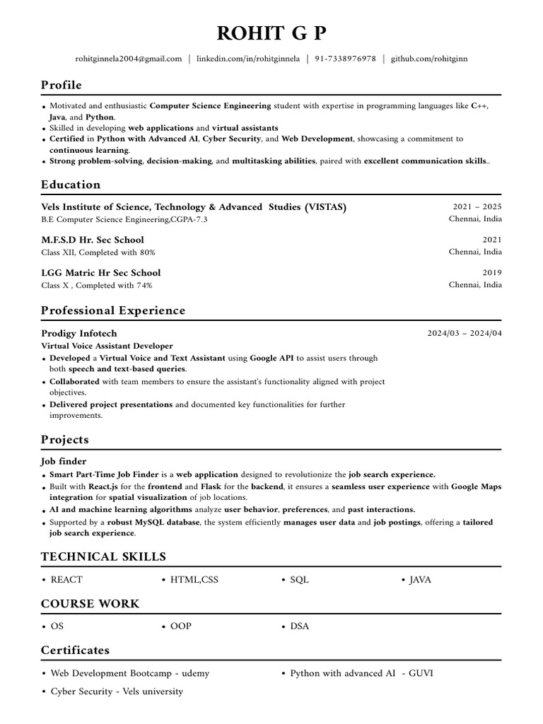 rohit-resume | PDF | Web Development | Information Technology