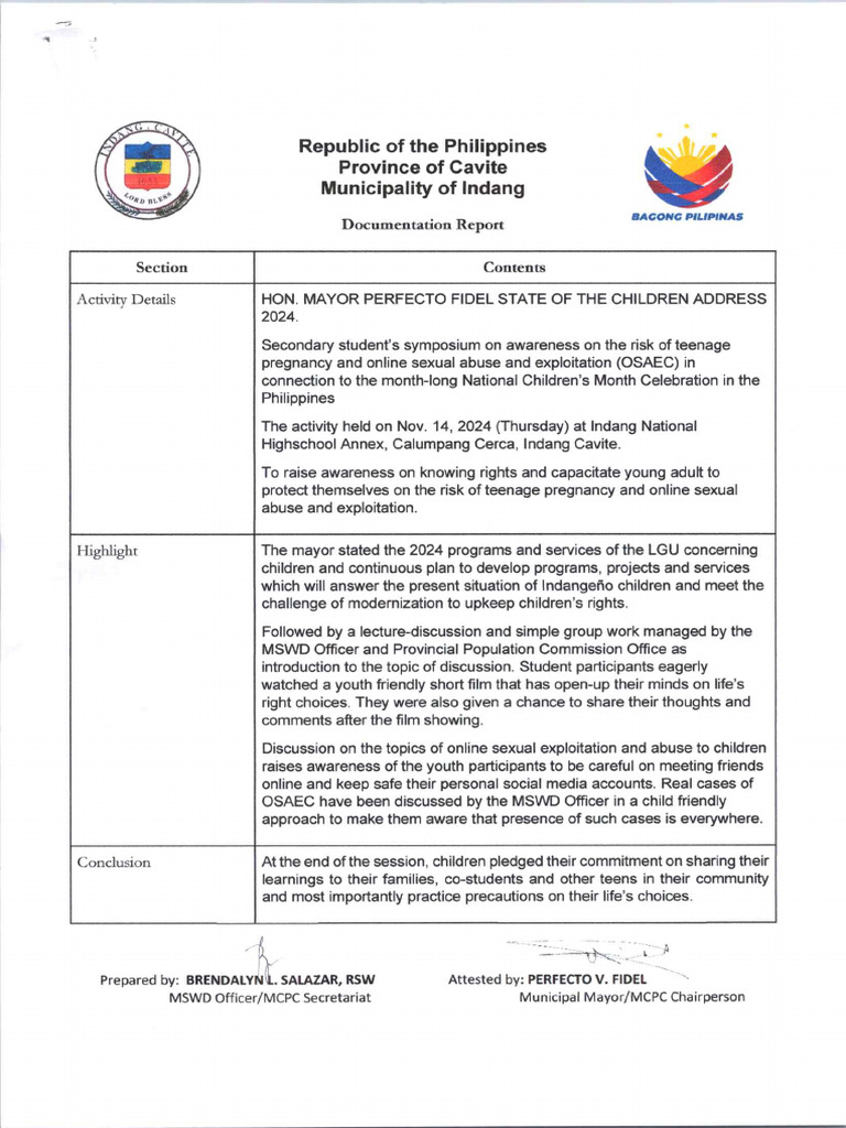 5.1.4 PACR On The Delievry of LSCR and The Short Version of The ...