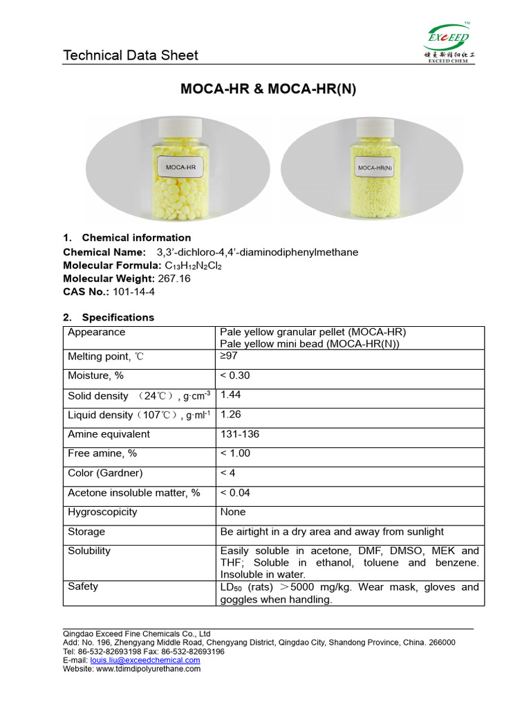 MOCA-HR Technical Data Sheet | PDF