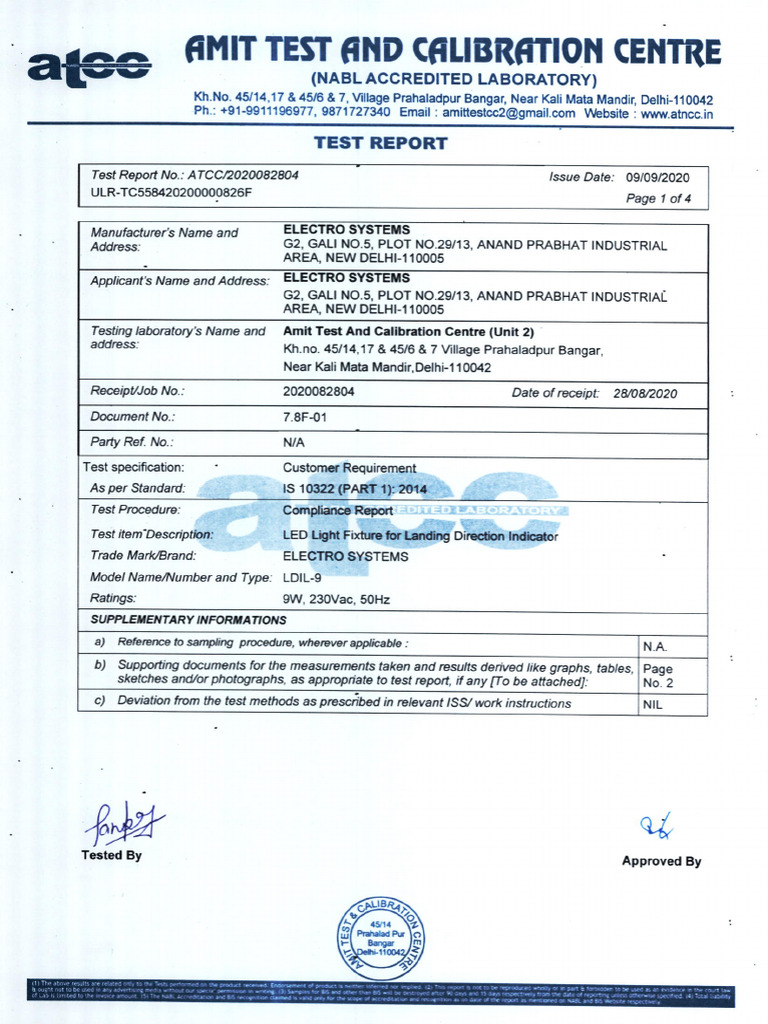 IP 65 Test Report | PDF
