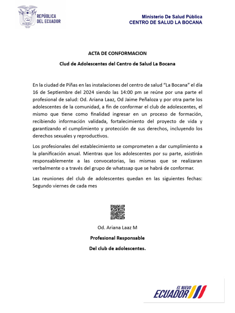 Acta de Conformacion-Signed | PDF