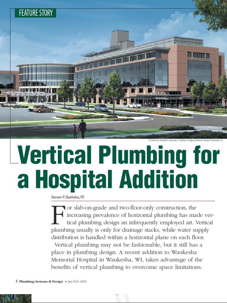 Vertical Plumbing in Hospital Design | PDF | Plumbing | Duct (Flow)