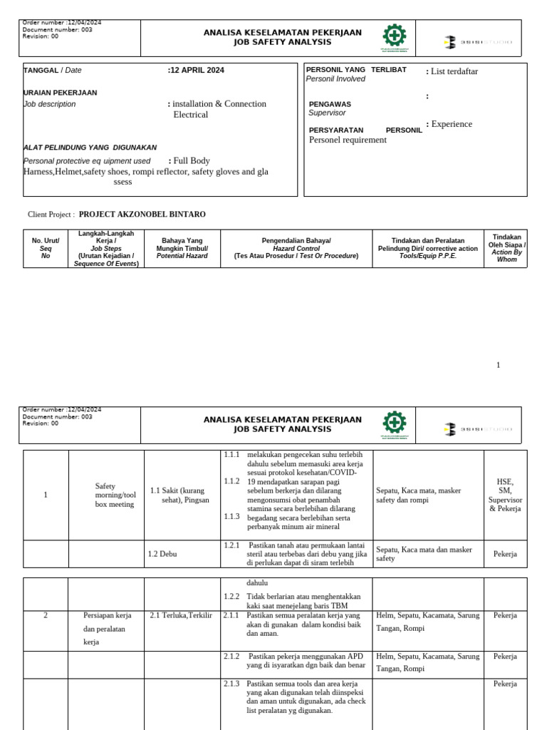 JSA-3SISI-INSTAL CONNECTION ELECTRICAL | PDF