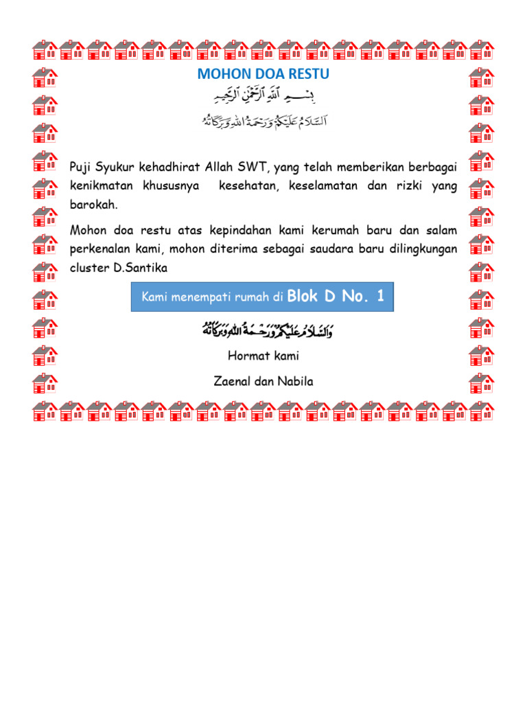 MOHON DOA RESTU | PDF