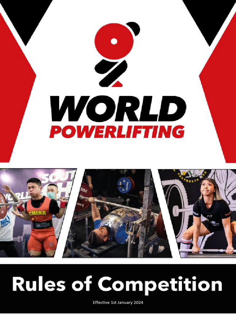 World Powerlifting Rules of Competition 2024 (1) | PDF | Physical Fitness | Strength Training