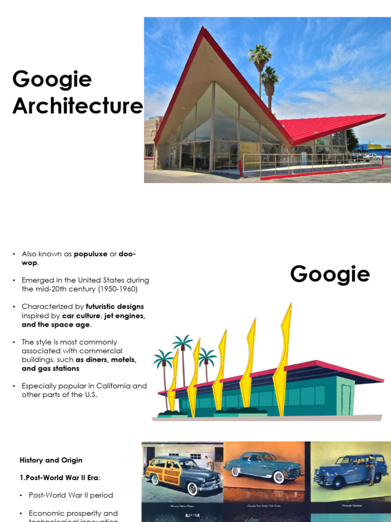 Futurism -Class 6-Googie Architecture | PDF | Style | Architectural Styles