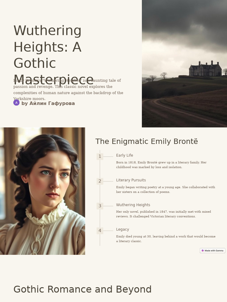 Wuthering Heights A Gothic Masterpiece | PDF | Wuthering Heights ...