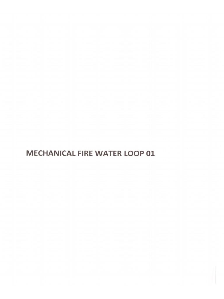 Mechanical Fire Water Loop 01 | PDF