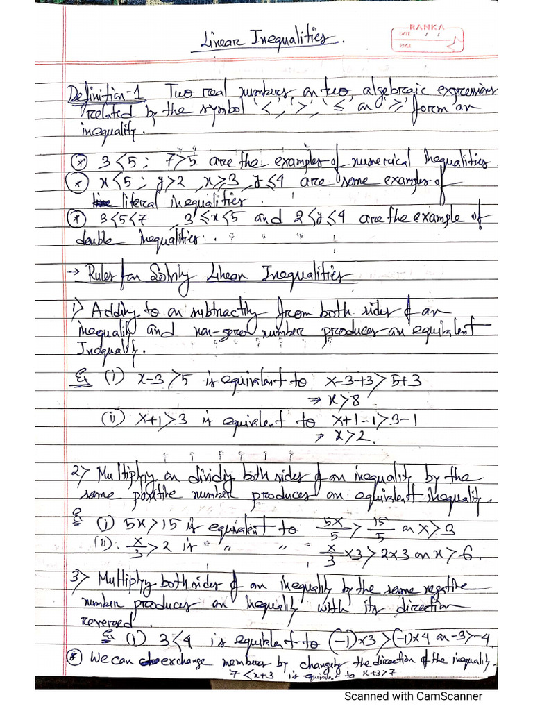 Linear Inequality | PDF