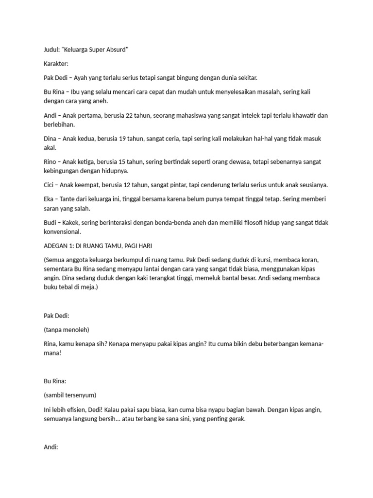 Drama Keluarga Absurd | PDF
