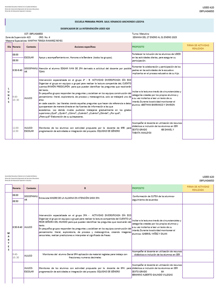 27ENERO Dosificador Udeei | PDF | Inclusión (Educación) | Educación ...