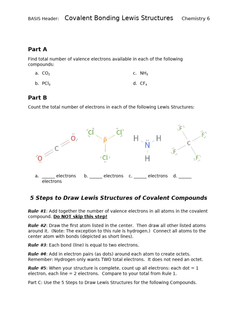23.3 Covalent Bonding and Lewis Structures | PDF