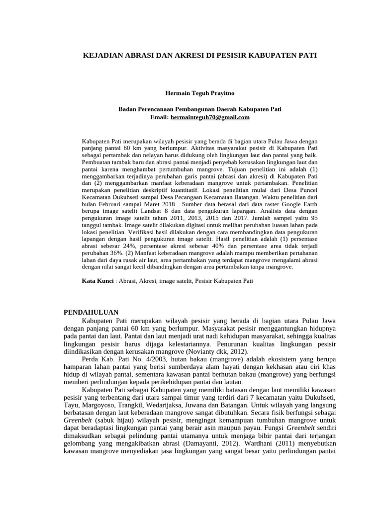 Hermain - Abrasi Akresi Formated | PDF