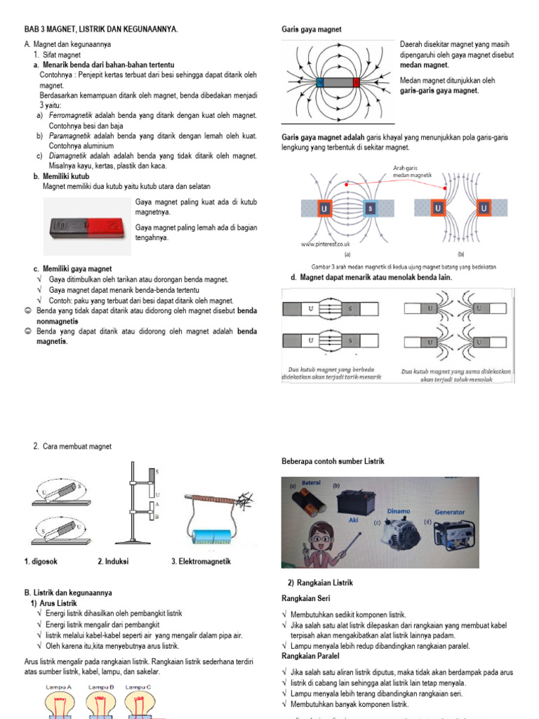 IPAS 5 BAB 3 MAGNET dan LISTRIK | PDF