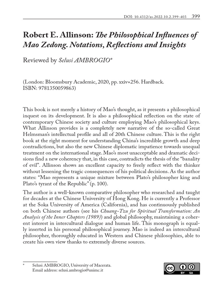 Robert E Allinson The Philosophical Infl-2 | PDF | Dialectic | Chinese ...