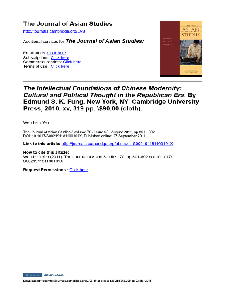 The_Intellectual_Foundations_of_Chinese | PDF | Modernity | China