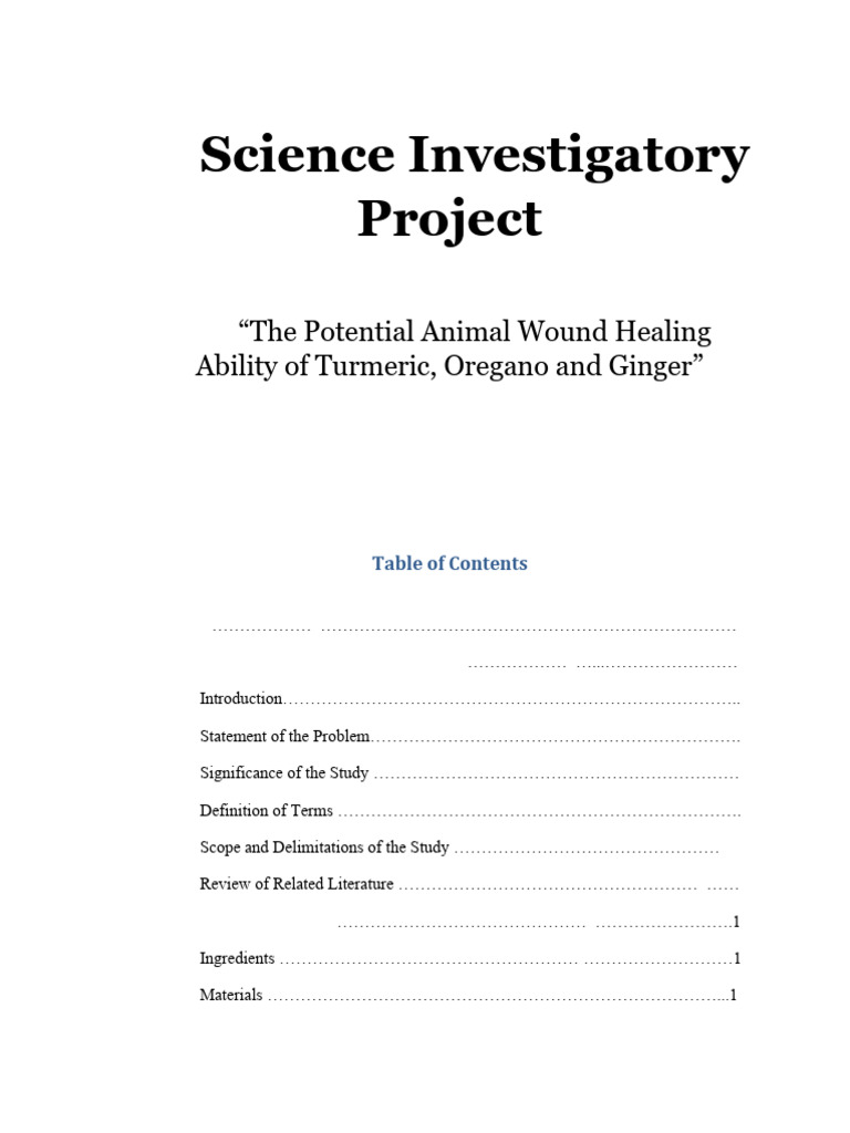 Science-Investigatory-Project-Group-2 - Research Paper | PDF | Healing